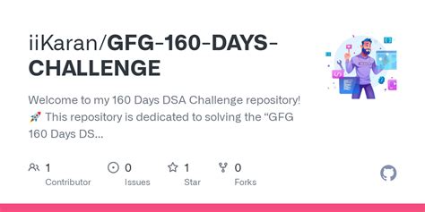 Github Iikarangfg 160 Days Challenge Welcome To My 160 Days Dsa
