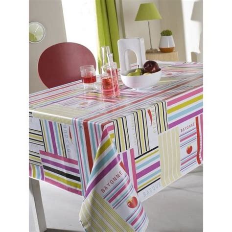 Nappe en toile cirée rectangulaire 140x200 cm Piment d espelette