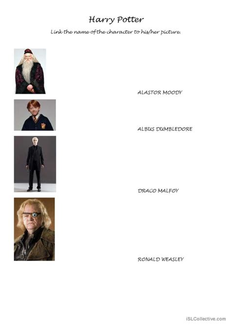 Physical Description Harry Potter English Esl Worksheets Pdf And Doc
