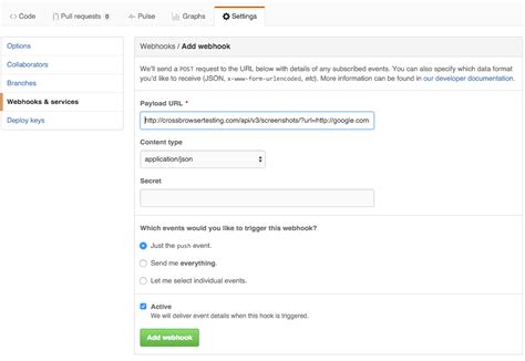 Running A Screenshot Test With A Git Commit Or Push