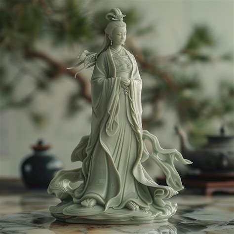 Premium Photo A Statue Of A Woman Generative Ai