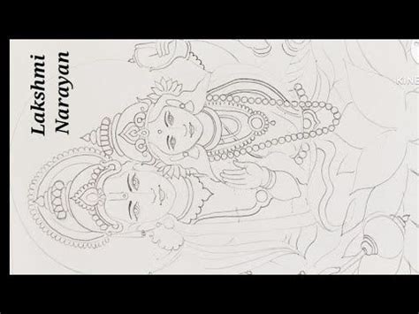 Lakshmi Narayan Drawing Part 1 How To Draw A Beautiful Outline Sketch