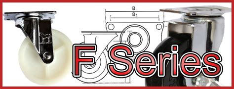 ล้อรถเข็น ขนาดเล็ก กะทัดรัด F Series ลูกล้อตราม้าขาวแท้
