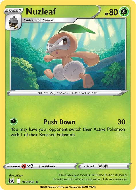 Nuzleaf · Lost Origin Lor 012 ‹ Pkmncards