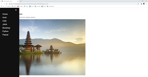 Cara Membuat Navigasi Samping Side Navigation Desain Responsif Simple