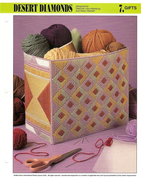 Plastic Canvas Tote Bag Designs Pattern Sheet Leaflet Choice Assorted