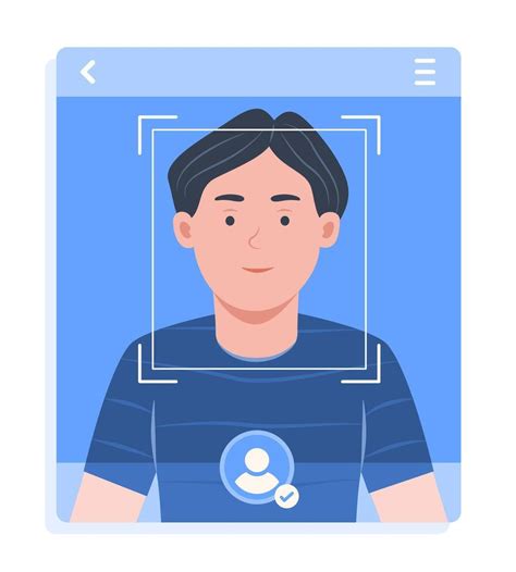Man Face Scanning For Biometric Scanning And Digital Authentication