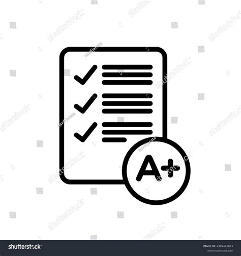 Grades Icon Excellent Smart Student Examination Stock Vector Royalty