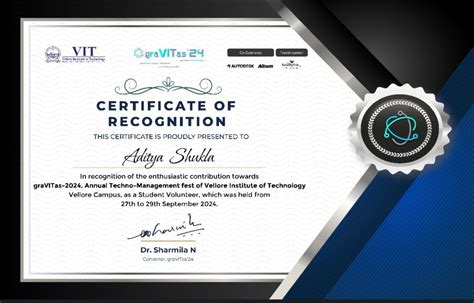 Aditya Shukla On Linkedin Gravitas24 Vit Techfest Volunteering Eventmanagement Gratitude