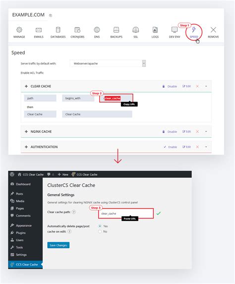 ClusterCS WordPress Plugin Clear Cache For NGINX Varnish ClusterCS