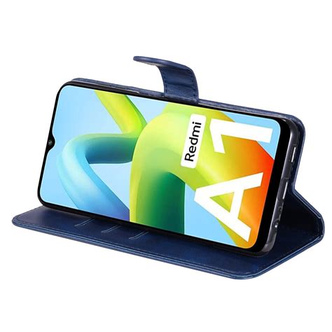 For Xiaomi Redmi A G Calf Texture Zipper Leather Phone Case Blue Alexnld Com