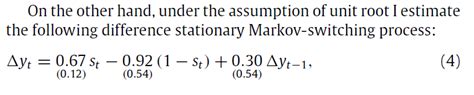 markov switching models and unit root test using rats econmacro
