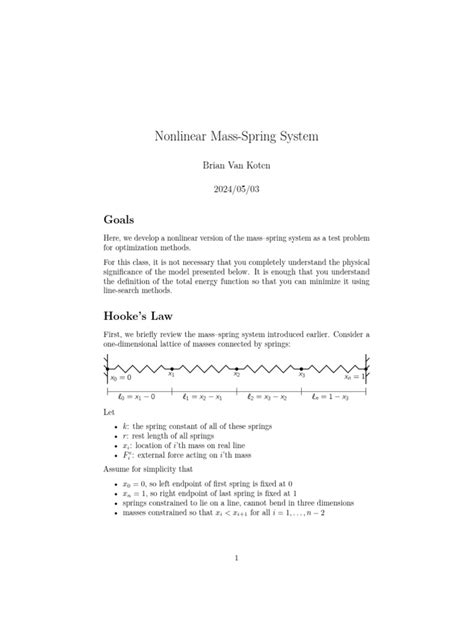 21 Nonlinear Mass Spring Pdf Physics Applied Mathematics