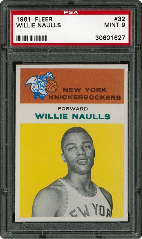 1961 Fleer Willie Naulls Psa Cardfacts®