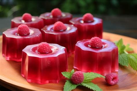 Gelatinous Raspberry Jelly Shots Generate Ai