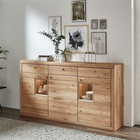 Highboard Wildeiche Massv Aurum Wöstmann Messemuster Amd MÖbel