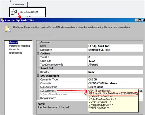 sql server ssis logging and auditing what are all the events i need