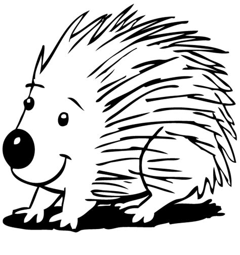 Colorir é Divertido Porco Espinho para Colorir Desenhos de Animais