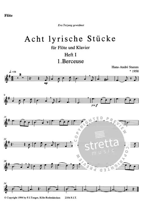 Acht Lyrische Stücke Heft 1 Von Stamm Hans Andre Im Stretta Noten