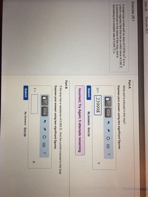 Solved A Single Loop Of Wire With An Area Of 0 0720 M2 Is