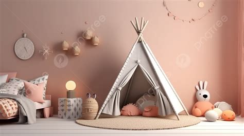 벽 D Cor 텐트 및 장난감 컬렉션 3d 렌더링이 있는 어린이 방의 인테리어 디자인 장난감 방 놀이방 어린이 방 배경 일러스트 및 사진 무료 다운로드 Pngtree