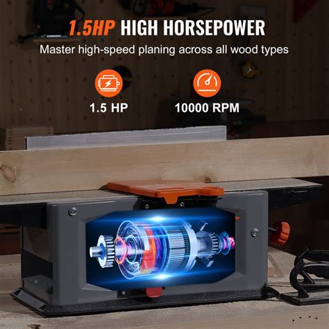 Vevor Spiral Benchtop Jointer 6 In 15hp 10000 Rpm Bench Top Wood