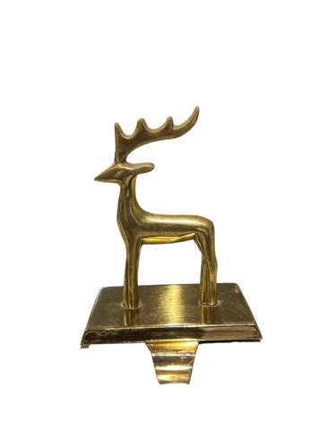 Golden Aluminium Christmas Concepts Gold Reindeer Stocking Hanger Size