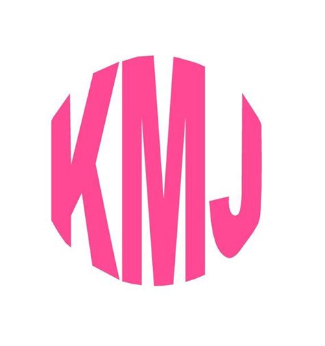 Custom Initials Monogram Vinyl Nail Decal Custom Initials Monogram