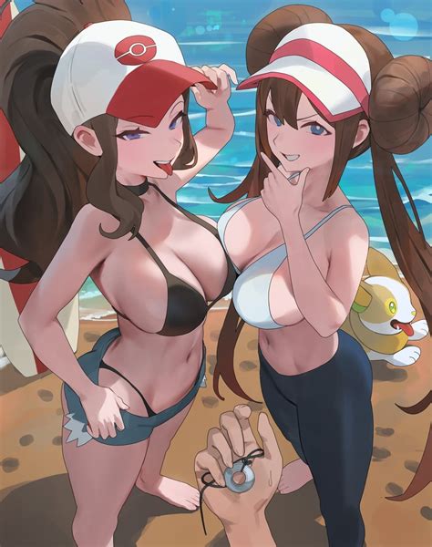 Rosa Hilda And Yamper Pokemon And 2 More Drawn By Hoodjamesx