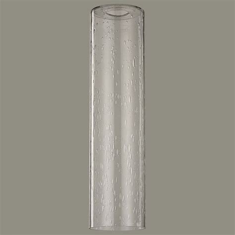 Seeded Glass Cylinder Shade With 1 58 Fitter 16 Inch Tall Gl1641c