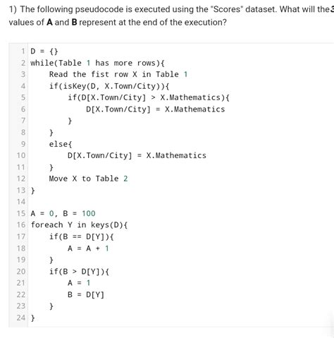 1 The Following Pseudocode Is Executed Using Studyx