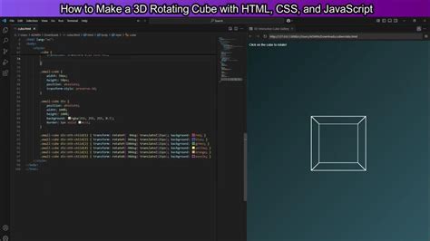 Mind Blowing 3d Rotating Cube With Html Css And Javascript Easy Tutorial For Beginners Youtube