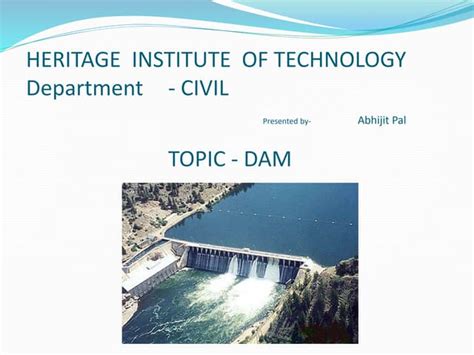 Dam Classification Based On Structure Pptx