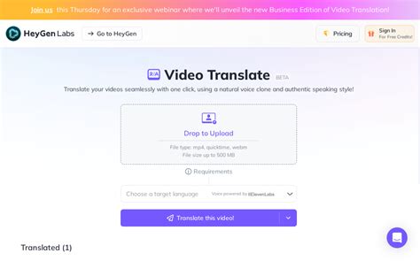 Hey Gen Video Translator
