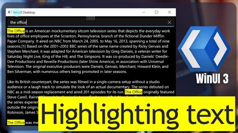 WinUI 3 Highlighting Text WinAppSDK XAML UWP WPF NET YouTube