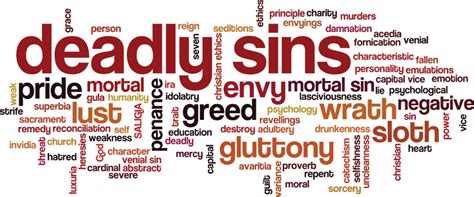 7 Deadly Sins List Of The Biblical Violations And Their Origins