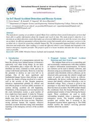 An Io T Based Accident Detection And Rescue System Nternational