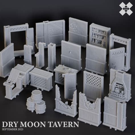 3d Printable Dry Moon Tavern Walls By Tilesmith