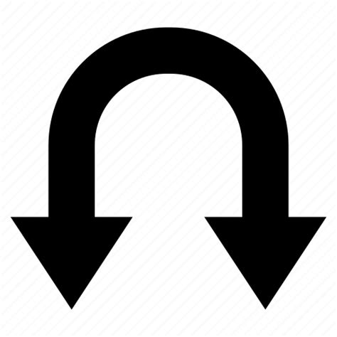 Arrow Double Downward Two Head Arrow U Shaped Arrow Icon