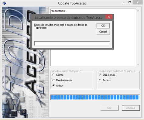Ao Tentar Atualizar O Banco De Dados Do Topacesso Sempre Fica Pedindo O