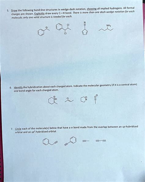 5 Draw The Following Bond Line Structures In Wedge Dash Notation Showing All Implied Hydrogens