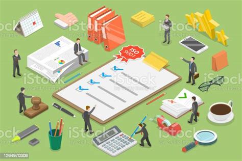 품질 관리 시스템의 3d Isometric 플랫 벡터 개념 적 그림 일과에 대한 스톡 벡터 아트 및 기타 이미지 일과 문서