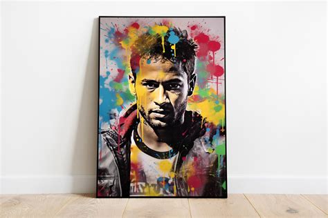 Neymar Jr Poster Graffiti Street Art Urban Pop Art Deco Sport Football