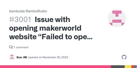 Issue With Opening Makerworld Website “failed To Open Uri” · Issue