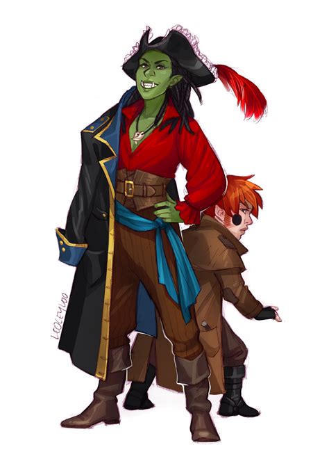 [rf] Orc And Dwarf Pirate Ladies R Characterdrawing