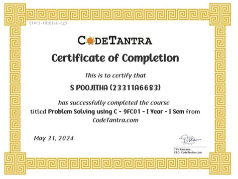 Completed Problem Solving With Codetantra Surampally Poojitha Posted