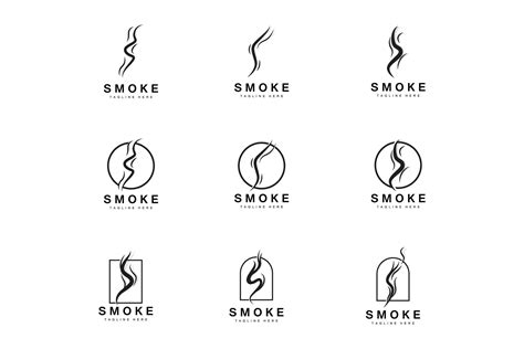 Steam Steam Logo Vector Hot Evaporating Aroma Smell Line Illustration