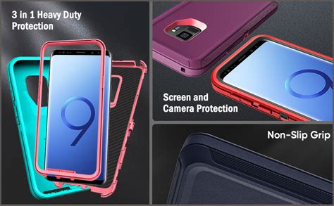 Ykhjklec For Samsung Galaxy S9 Case With 2pcs Self