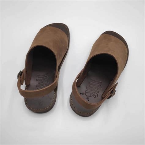 Mens Leather Mule Sandals Leather Sandals Pagonis Greek Sandals