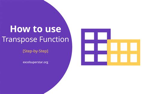 Excel Transpose Function Switch Excel Columns To Rows Excel